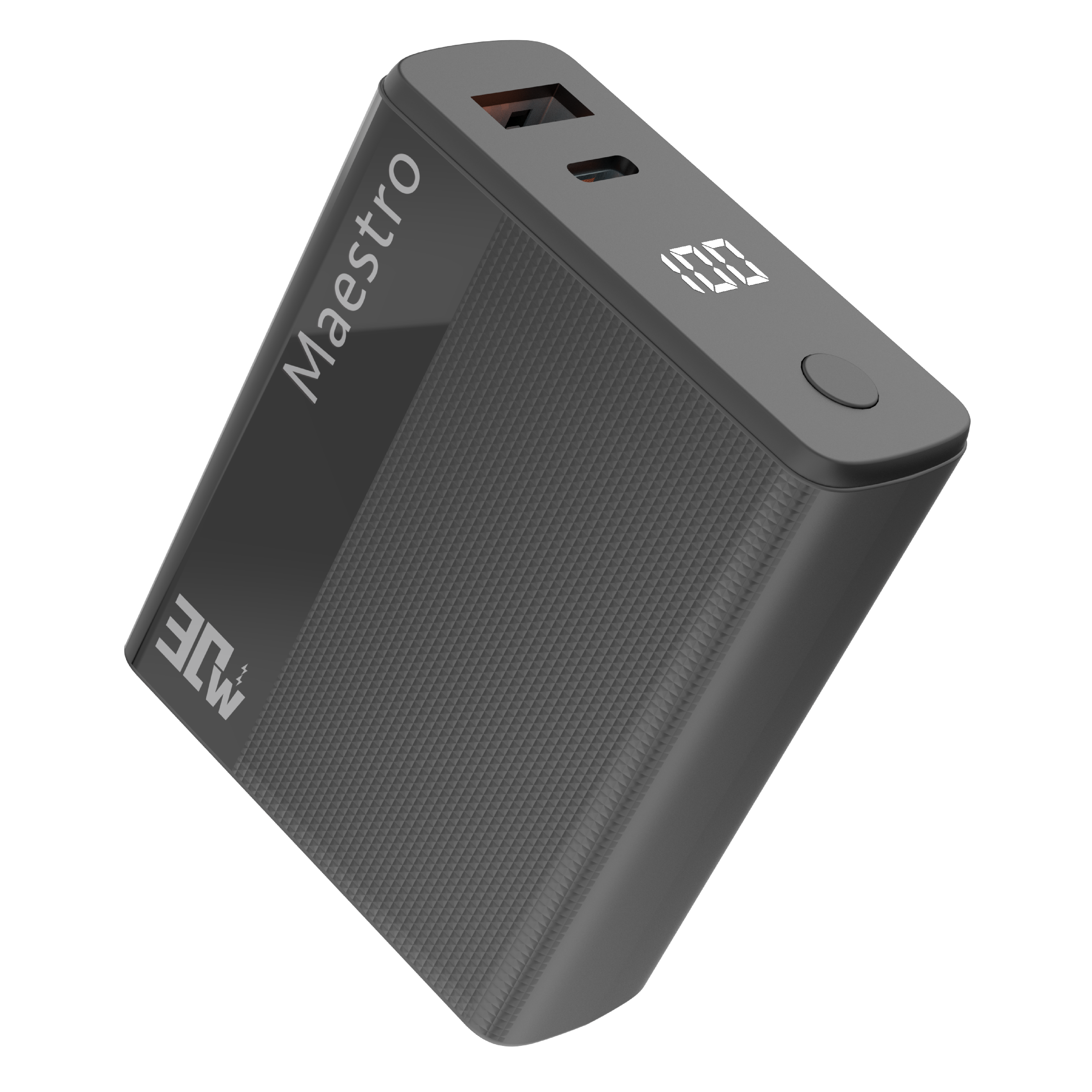 Maestro 30w Fast Charging 10000mah Mini Powerbank - Black